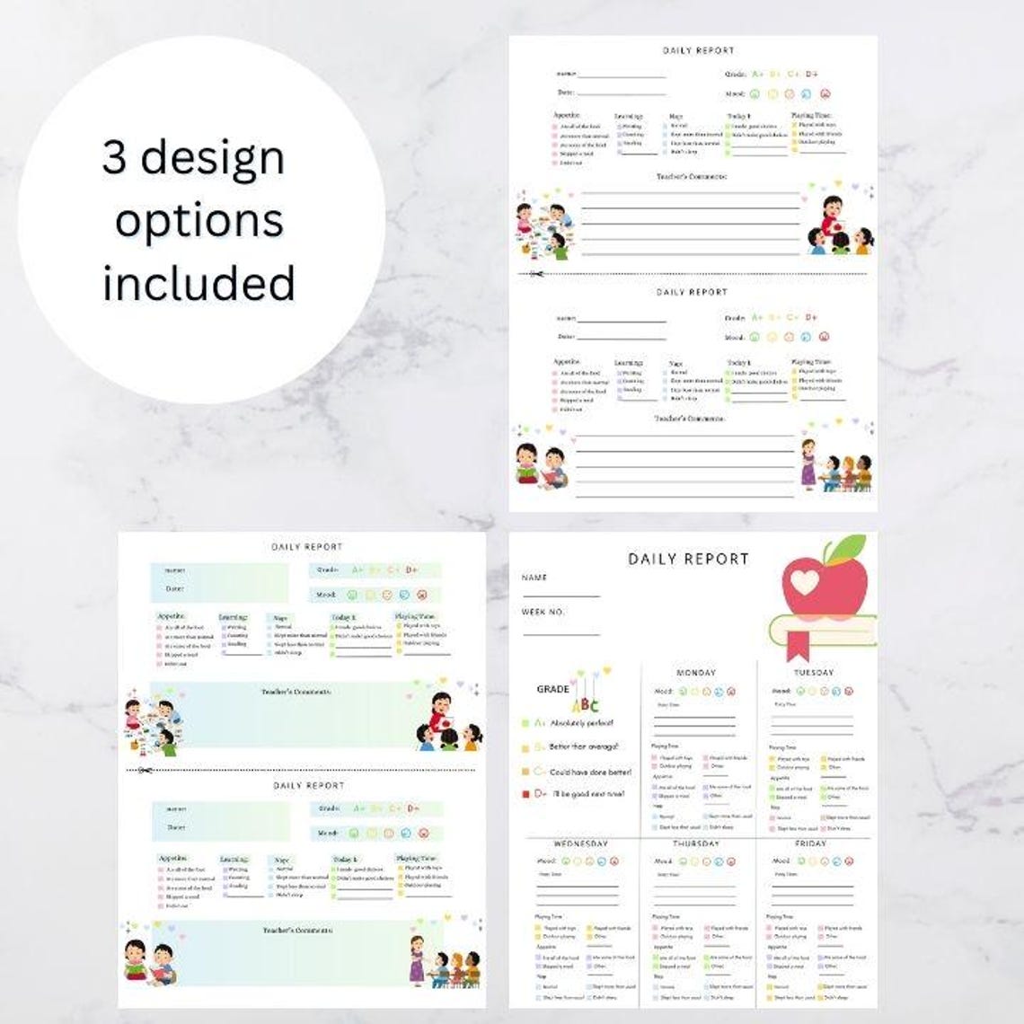 Editable Preschool Daily Report, Kindergarten Daily Report, Toddler ...