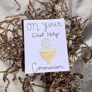 On Your First Holy Communion - Congratulations Card - Etsy