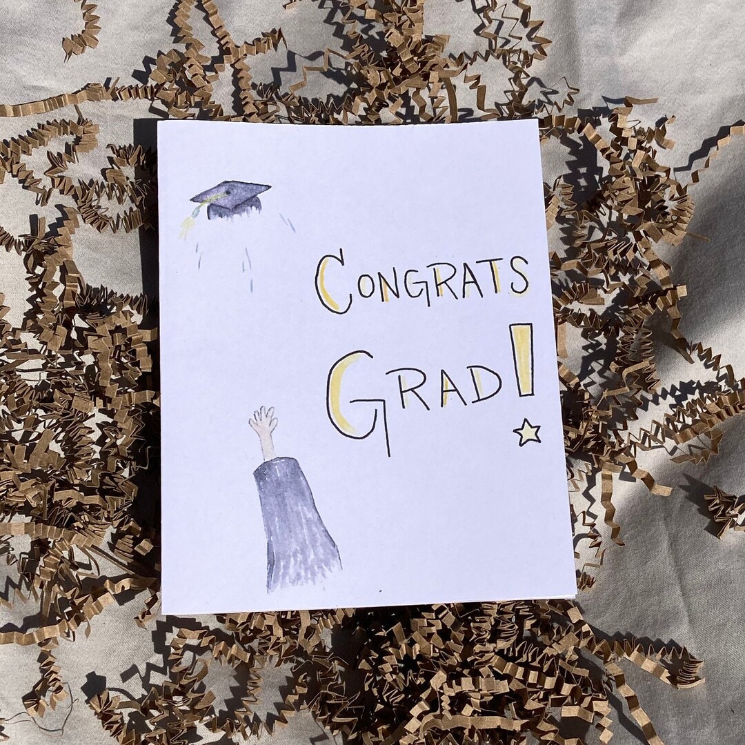 CONGRATS GRAD! - Graduation Card - Etsy