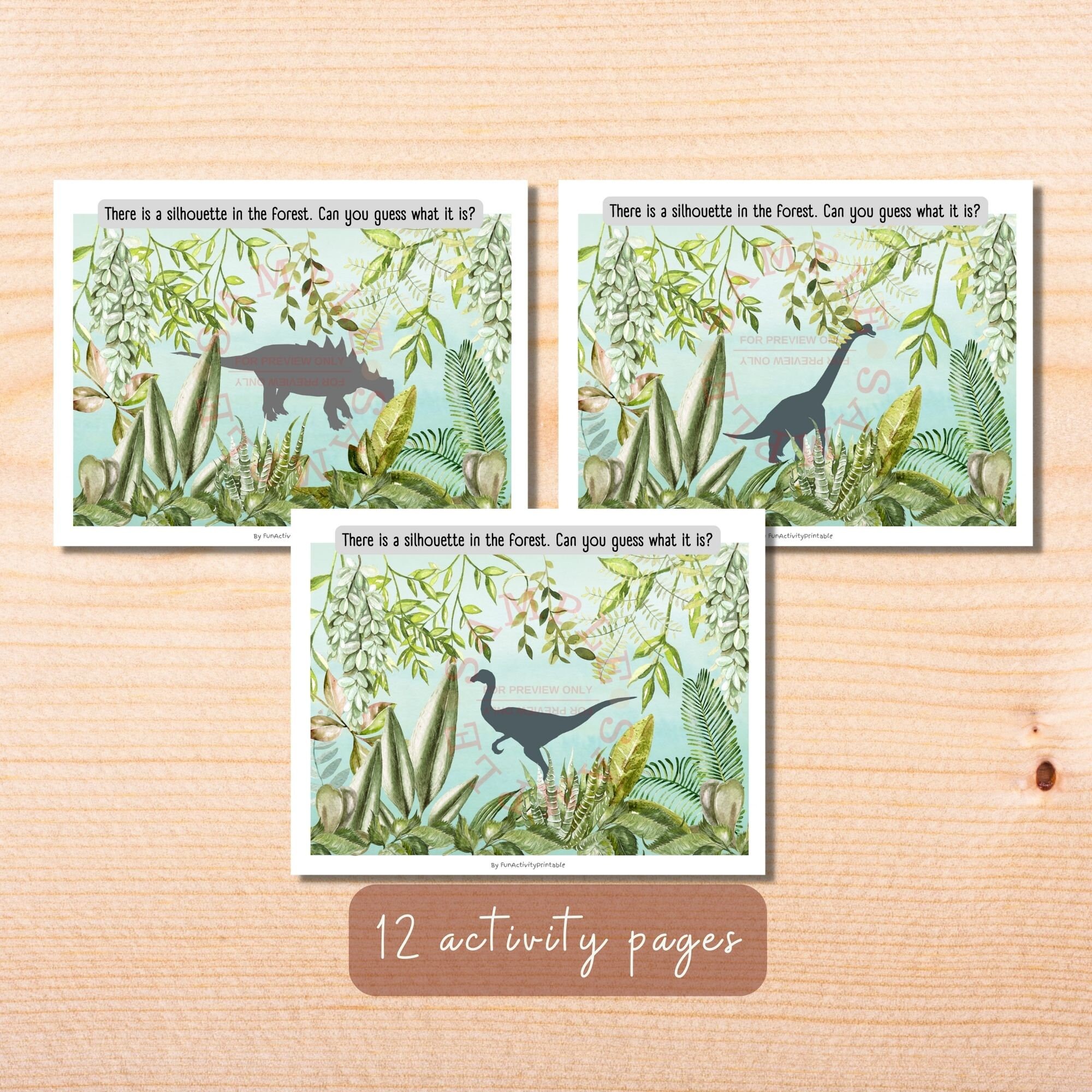 Dinosaur Guessing Game Dinosaur Activity Printable Dinosaur Game for ...