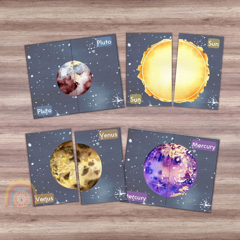 Solar System Symmetry Puzzle Planets Activity for Kids Learn About ...