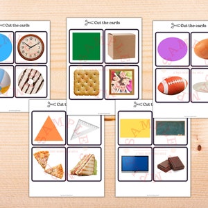 Shapes Sorting Cards Sort by Shapes Learn About Shapes - Etsy