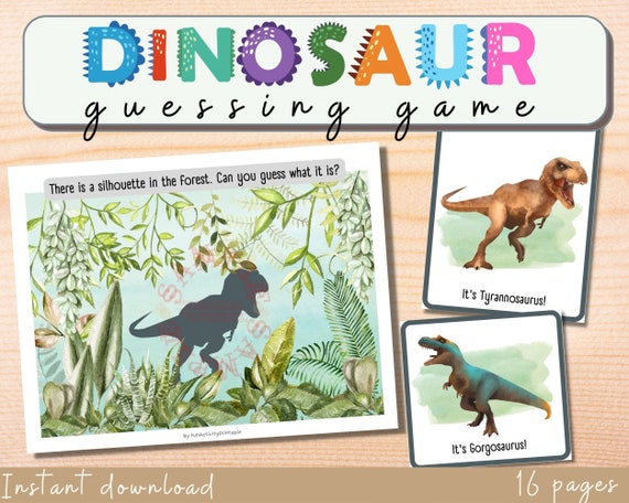 Dinosaur Guessing Game Dinosaur Activity Printable | Etsy