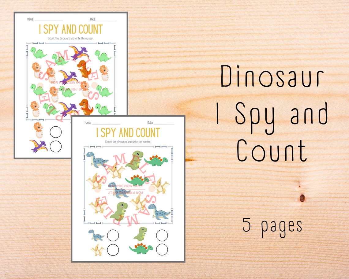 Dinosaur Activity Worksheets Bundle Printable Dinosaur - Etsy