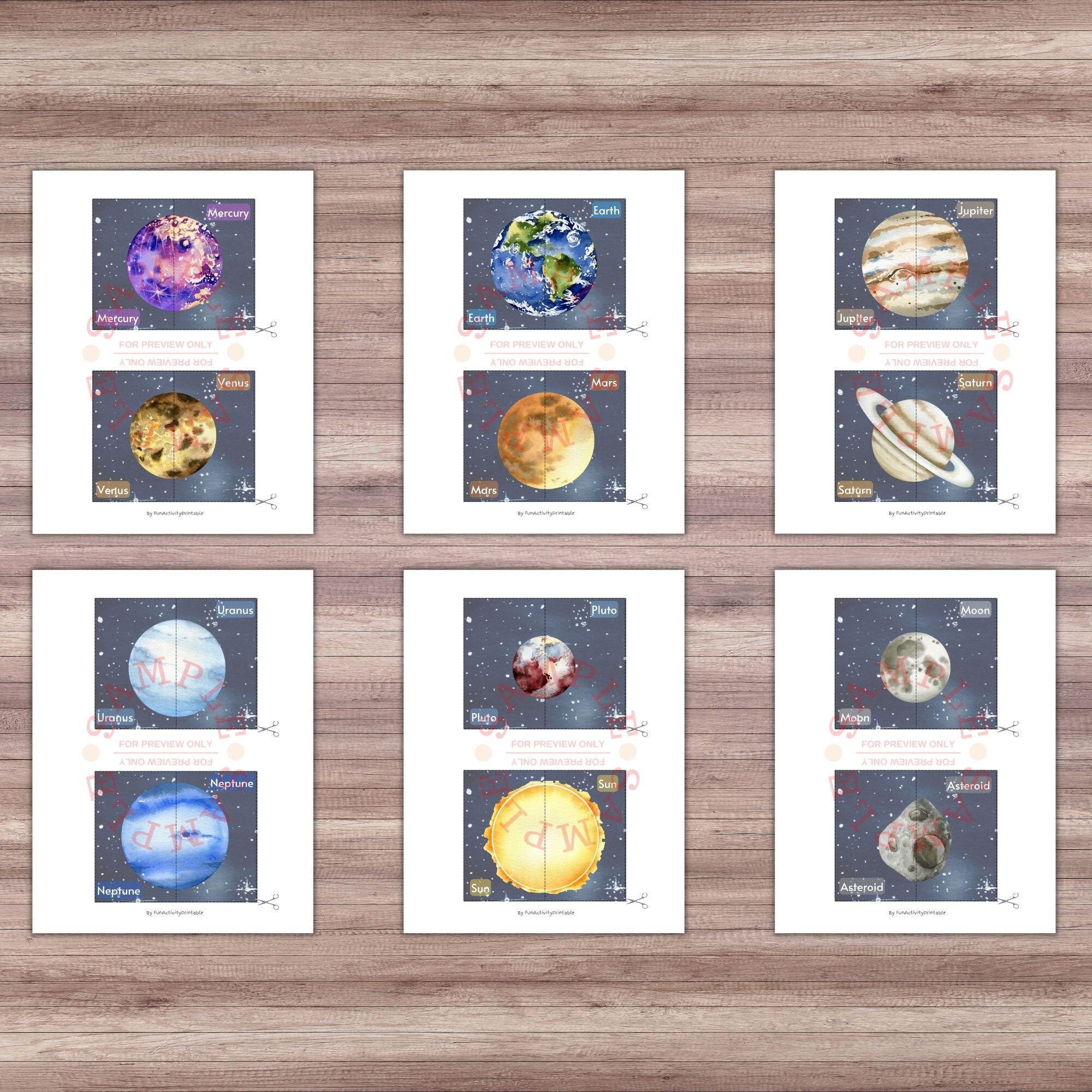 Solar System Symmetry Puzzle Planets Activity for Kids Learn About ...