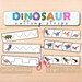 Dinosaur Cutting Strips Printable Cutting Sheets for Kids Preschool ...