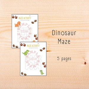 Dinosaur Activity Worksheets Bundle Printable Dinosaur Activity for ...