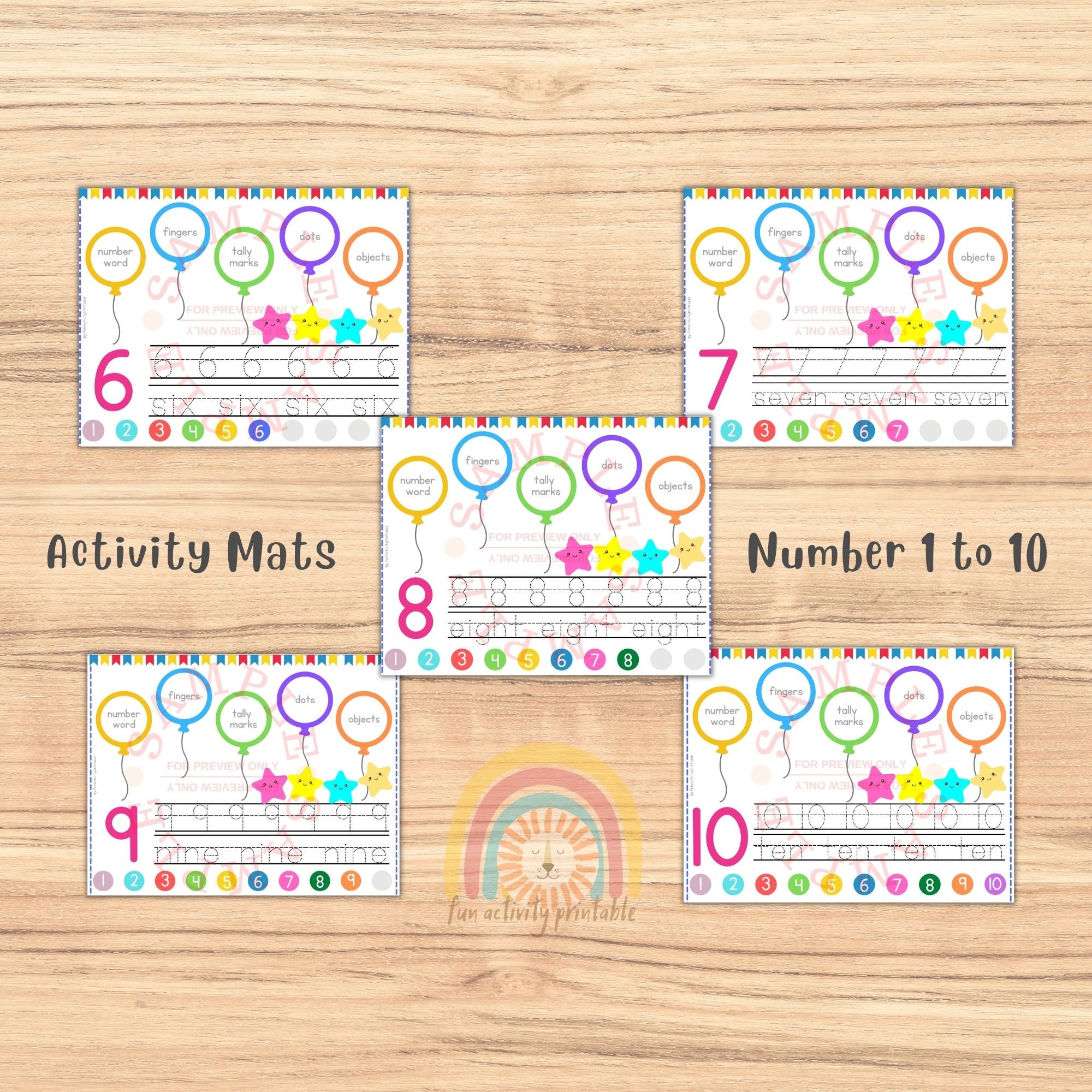 Number Matching Activity for Kids Printable Number Game for - Etsy