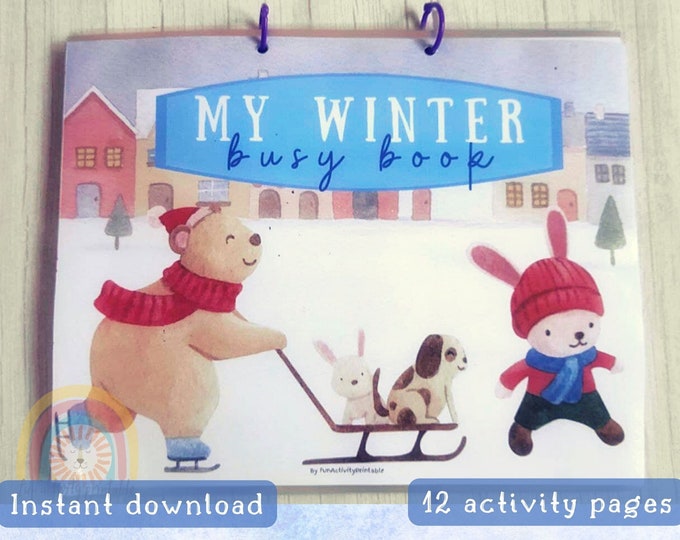 My Winter Busy Book Printable Winter Busy Book for Kids and Toddlers ...