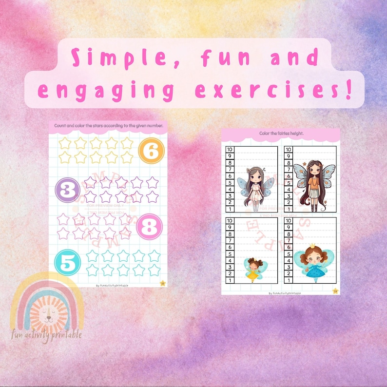 Number Recognition Worksheet for Pre-school Magical Theme Learn Numbers ...