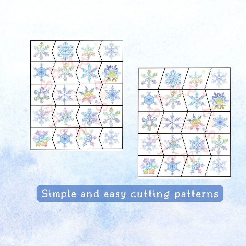 Snowflakes Cutting Strips Printable Cutting Sheets for Kids Preschool ...