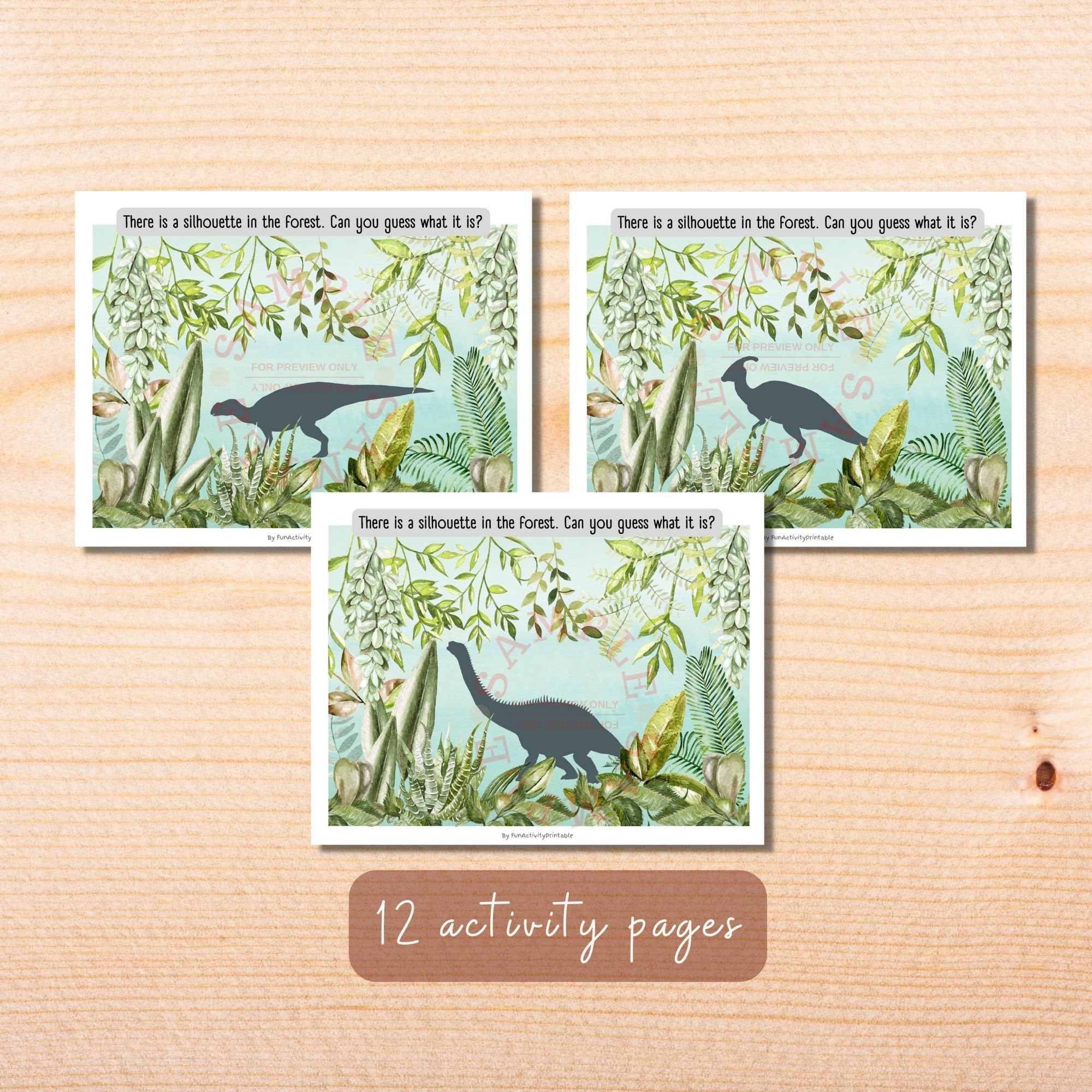 Dinosaur Guessing Game Dinosaur Activity Printable Dinosaur Game for ...