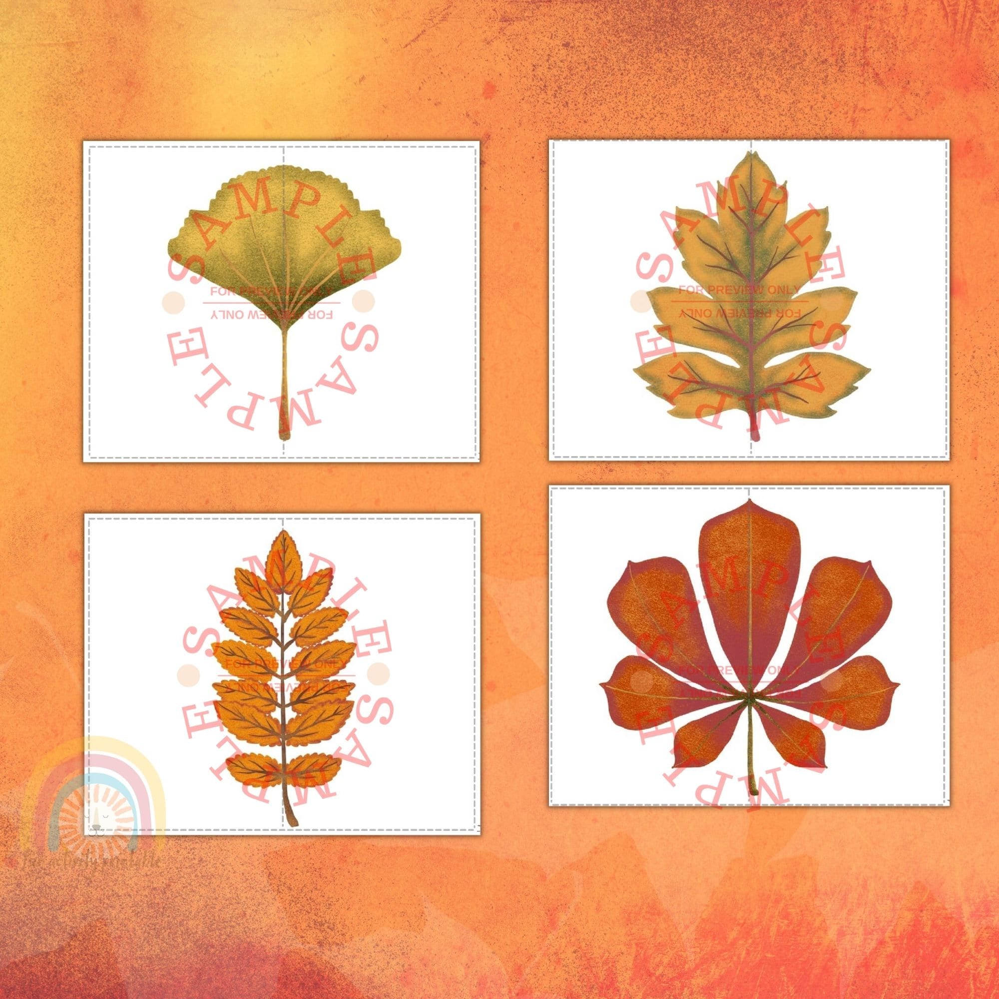 Fall Leaves Symmetry Puzzles Fall Activity for Kids Autumn Matching ...