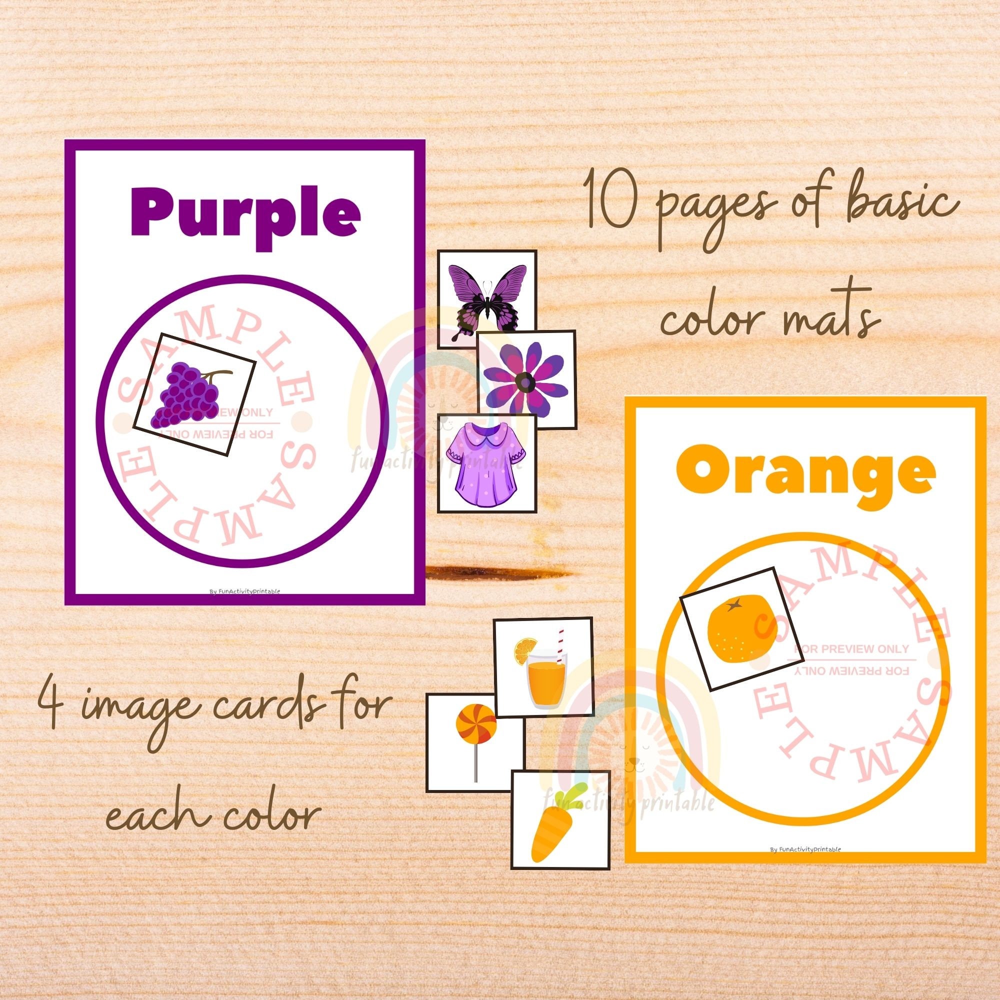 Color Sorting Printable Activity Learn About Colors - Etsy