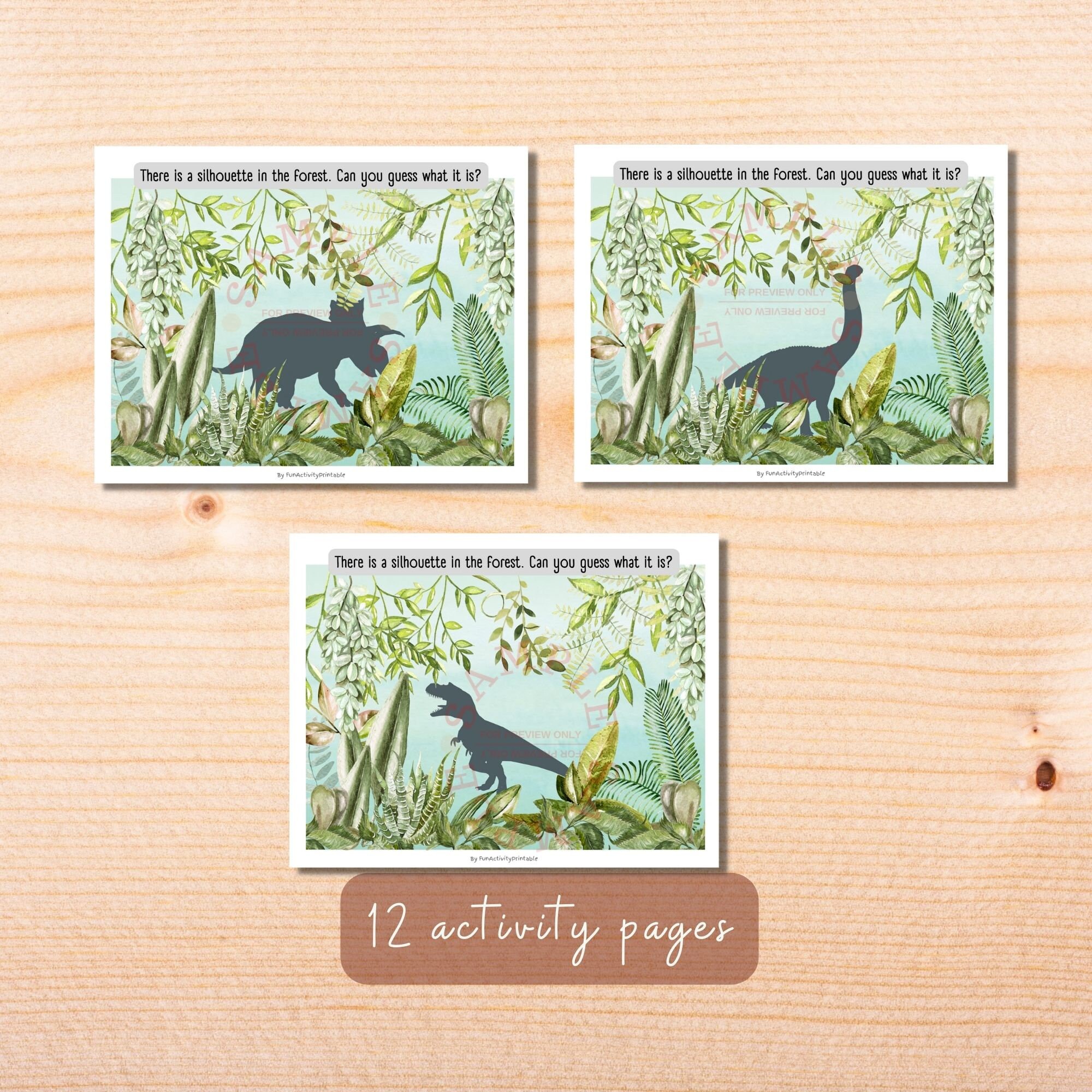 Dinosaur Guessing Game Dinosaur Activity Printable Dinosaur Game for ...