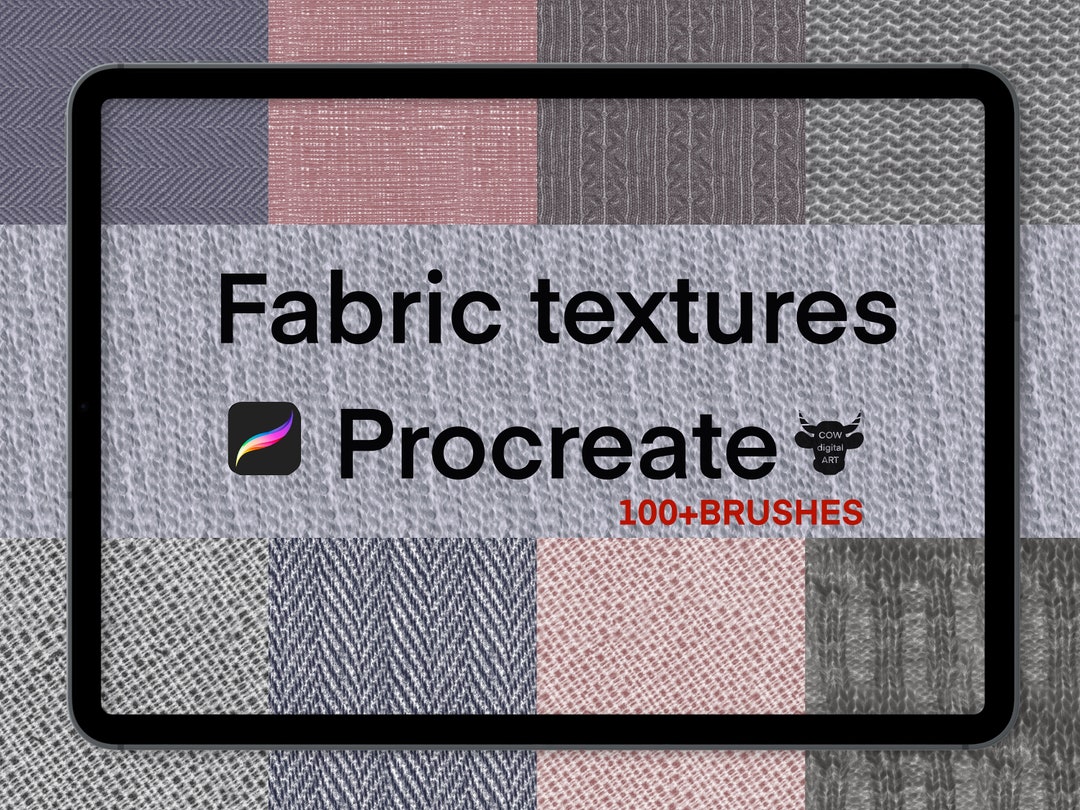 Procreate Fabric Texture Brush,procreate CLOTHING Texture,knit ...