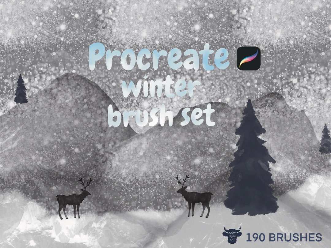 Procreate Snow Brushes , Ice and Snow Brush ,procreate Winter Brush Set ...
