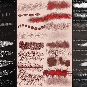 Scary Procreate Brush Set, Blood Procreate ,horror Brush Set Procreate ...