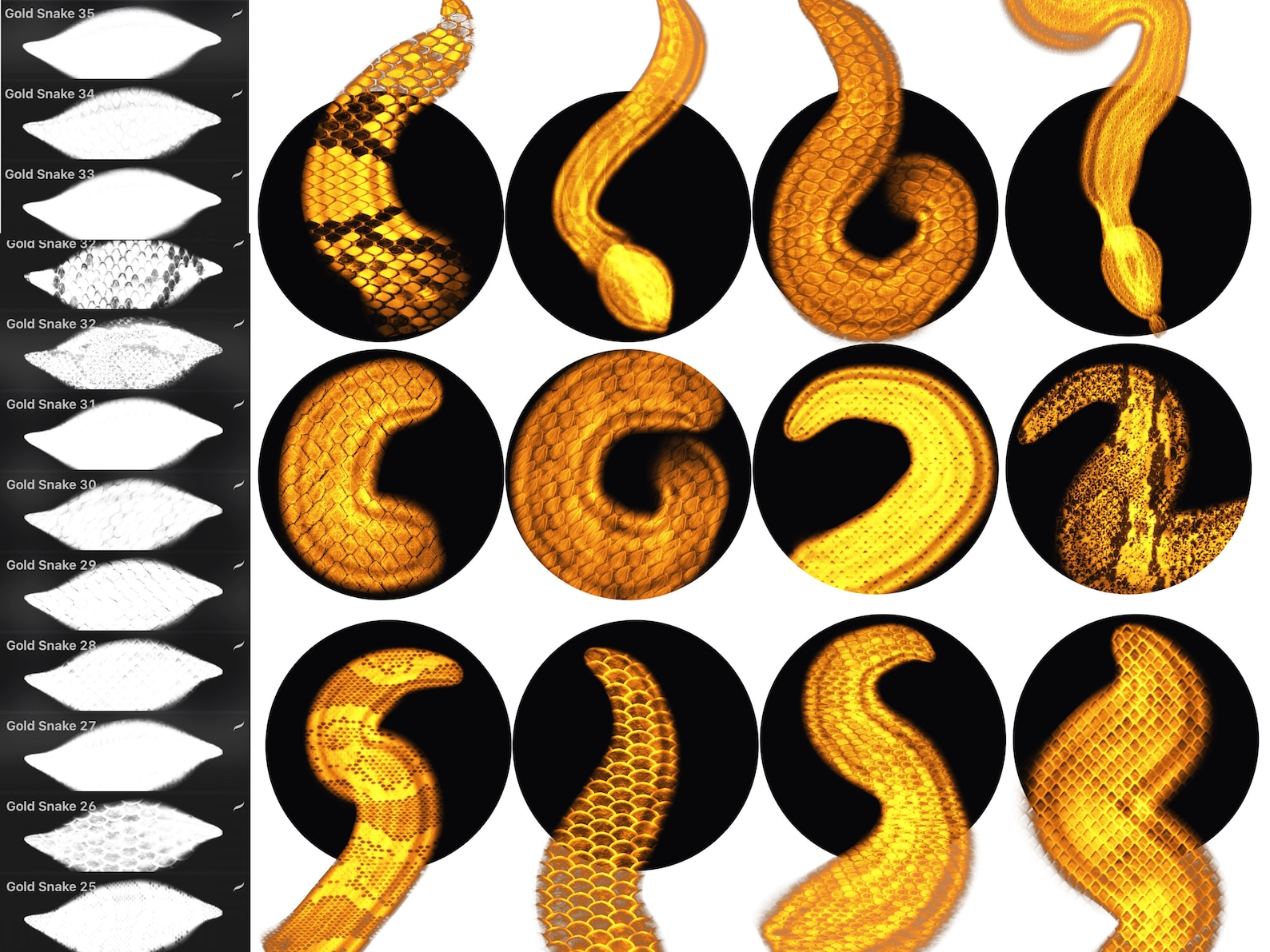 Procreate Gold Snake Brushes Snake Procreate Brushes Snake - Etsy