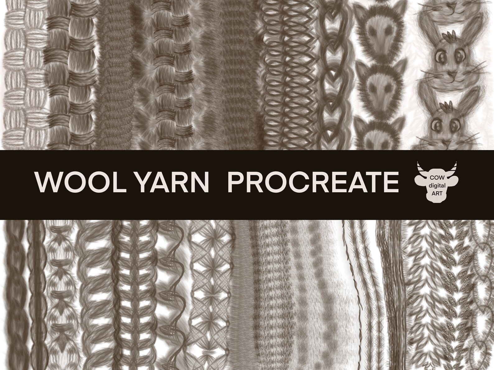 Procreate Wool Yarn Brushes: Fabric Texture Brush Set (digital Download ...