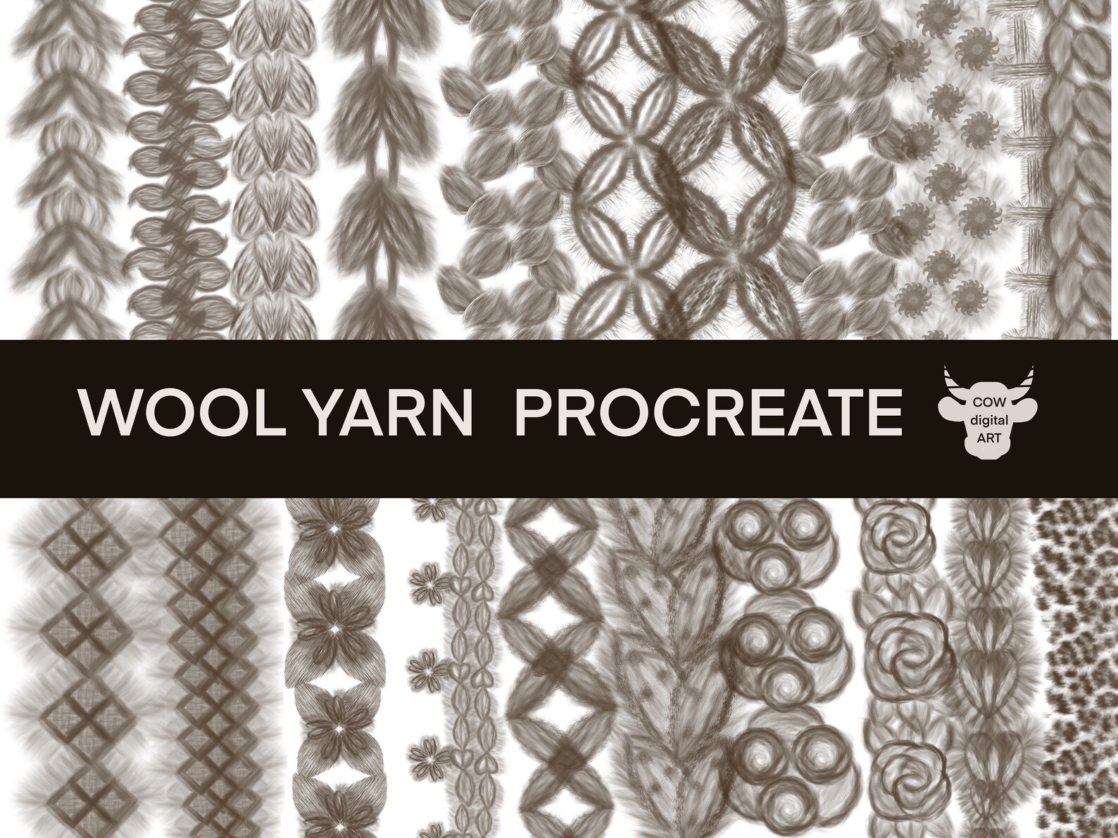 Procreate Wool Yarn Brushes: Fabric Texture Brush Set (digital Download ...