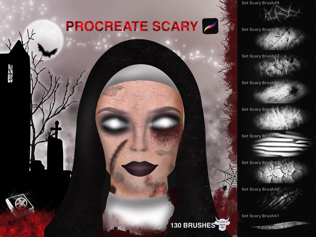 Scary Procreate Brush Set, Blood Procreate ,horror Brush Set Procreate ...