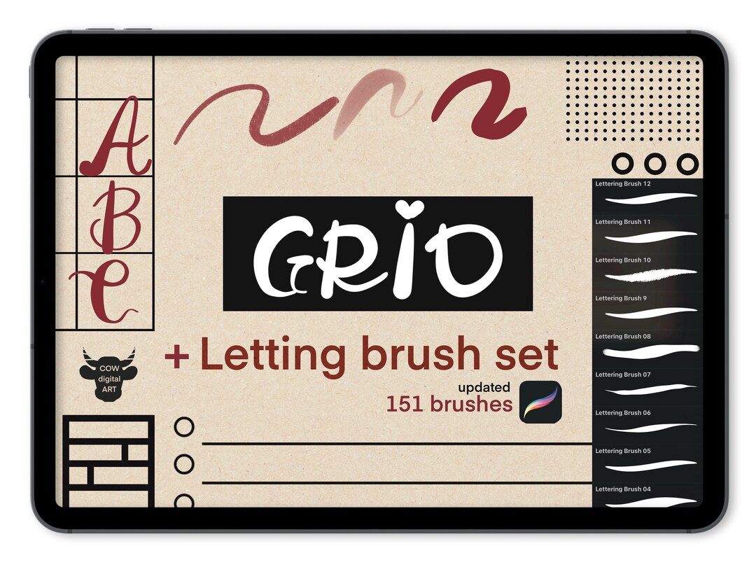 Planner Brushes for Procreate, Grid Procreate ,procreate Grid Stamps ...