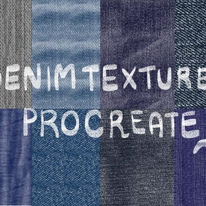 DENIM PROCREATE Brush,jean Procreate Brush Set,denim Seamless,procreate ...