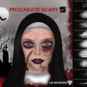 Scary Procreate Brush Set, Blood Procreate ,horror Brush Set Procreate ...