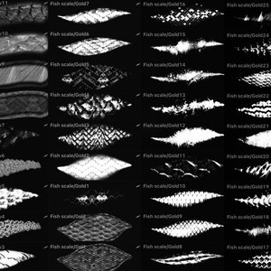 FISH SCALE PROCREATE Brushes,scale Procreate Brushes,procreate Gold ...