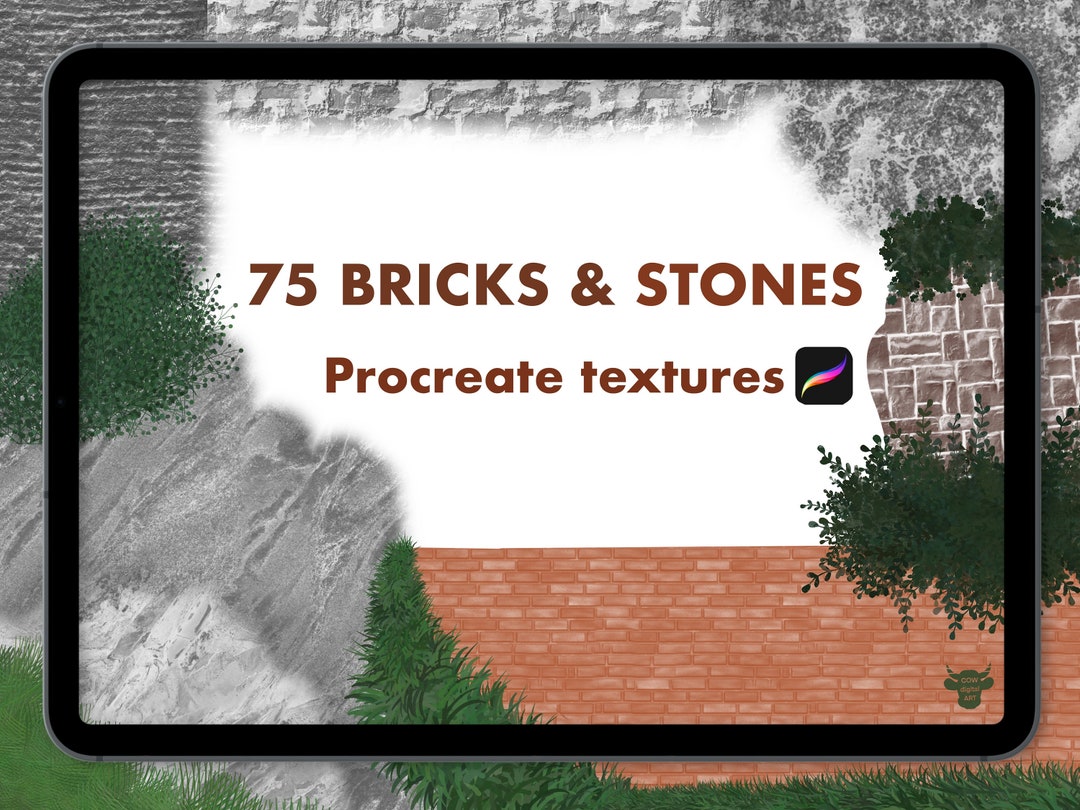 Brick Procreate Pattern, Brick Wall Procreate Brush ,brick Stone ...