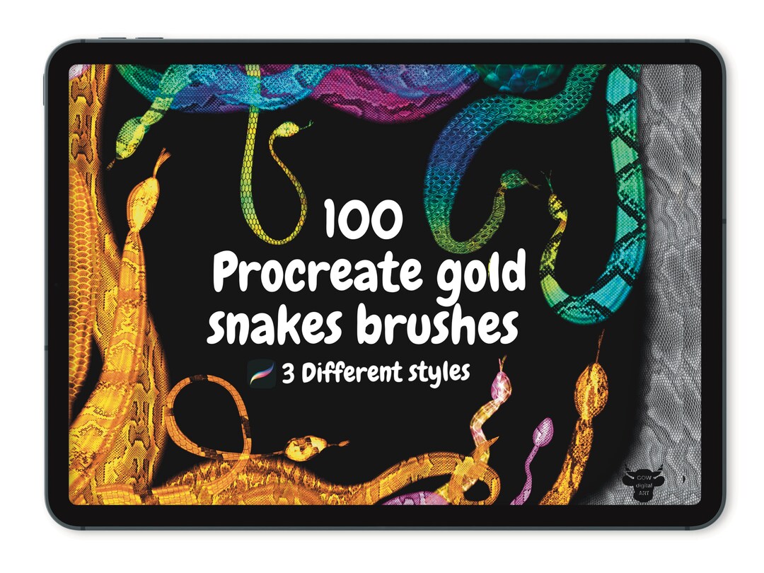 Procreate Gold Snake Brushes, Snake Procreate Brushes, Snake Scale ...