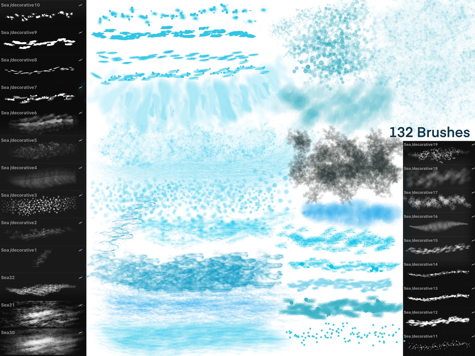 Seascape Procreate Brush Set Ocean Brush Procreate Brushes - Etsy