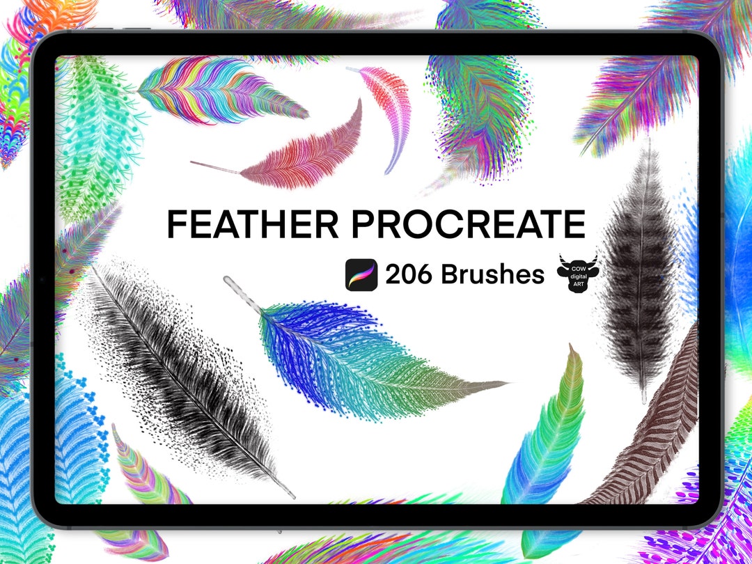 Procreate Feather Brushes, Boho Feather Procreate,fur Bird Procreate ...