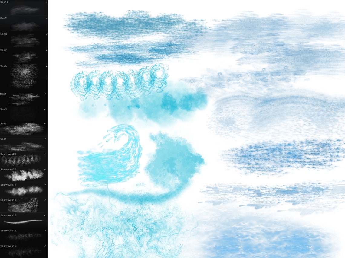 Seascape Procreate Brush Set Ocean Brush Procreate Brushes - Etsy
