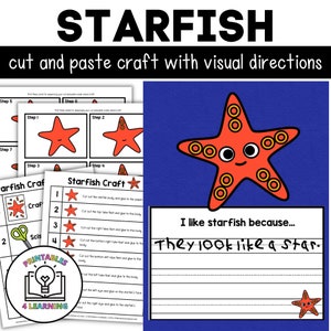 Printable Starfish Cut and Paste Craft - Instant Digital Download - Etsy
