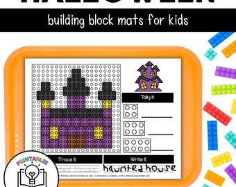 ABC Building Block Printable Worksheets - Brick Building Challenge STEM ...