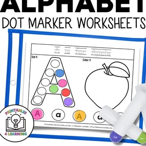 Alphabet Letters A to Z Dot Marker Worksheets - Etsy