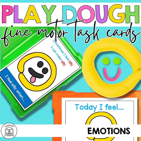 Emotions Play Dough Task Cards | Etsy
