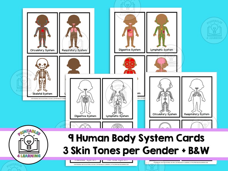 Human Body Play Dough Mats Printable Kids Activity Instant Digital ...