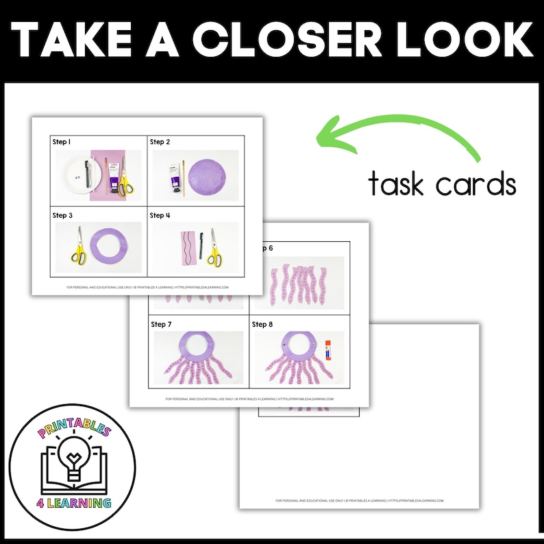 Octopus Paper Plate Craft With Visual Instructions - Etsy