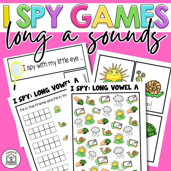 I Spy Long A Vowel Sounds | Etsy
