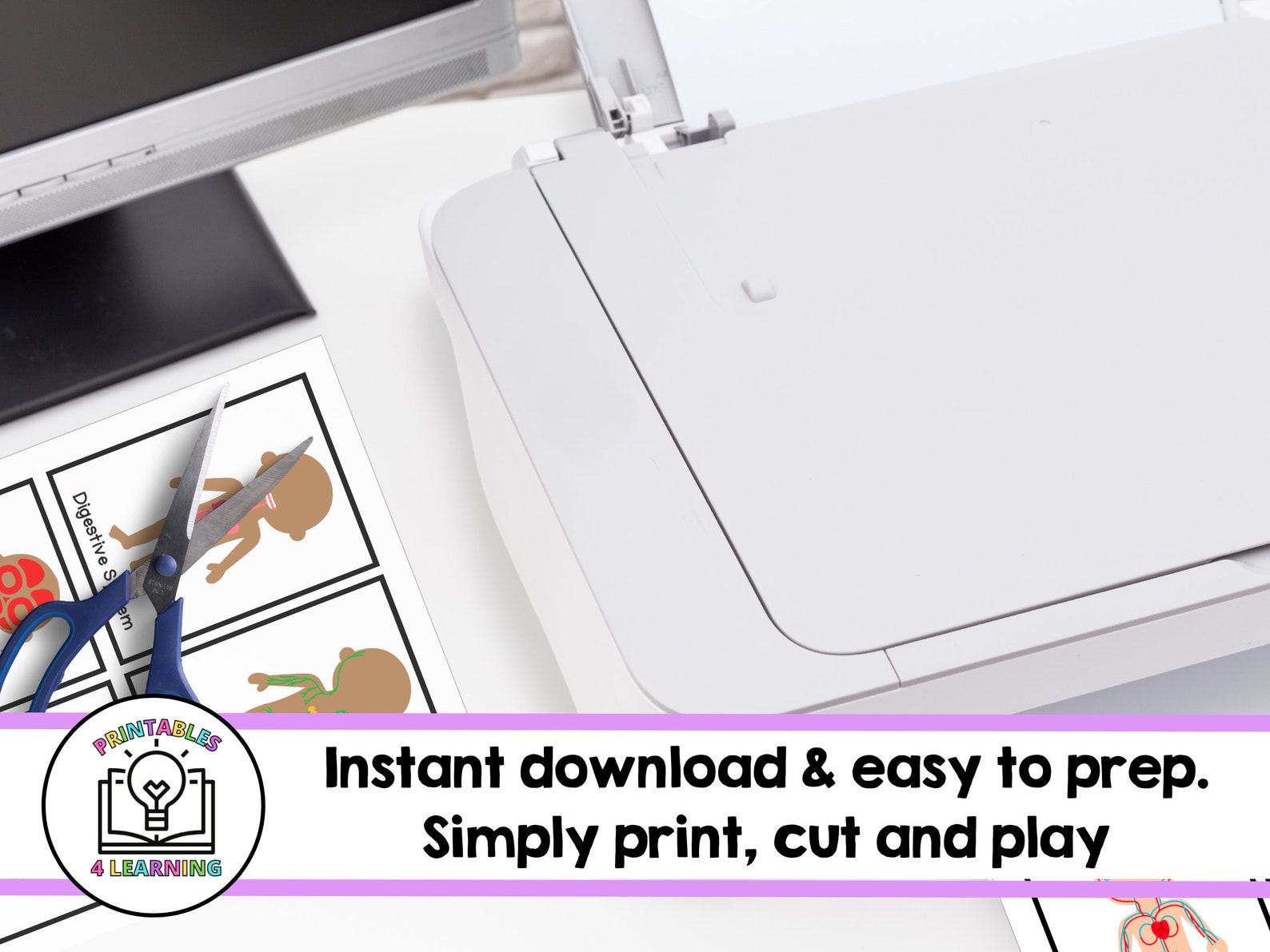 Human Body Play Dough Mats Printable Kids Activity Instant Digital ...