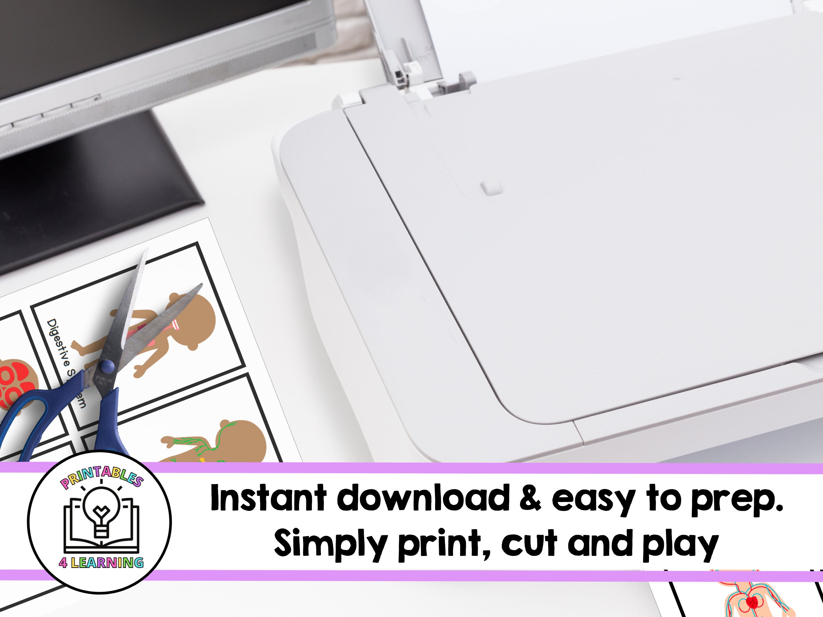 Human Body Play Dough Mats Printable Kids Activity Instant Digital ...