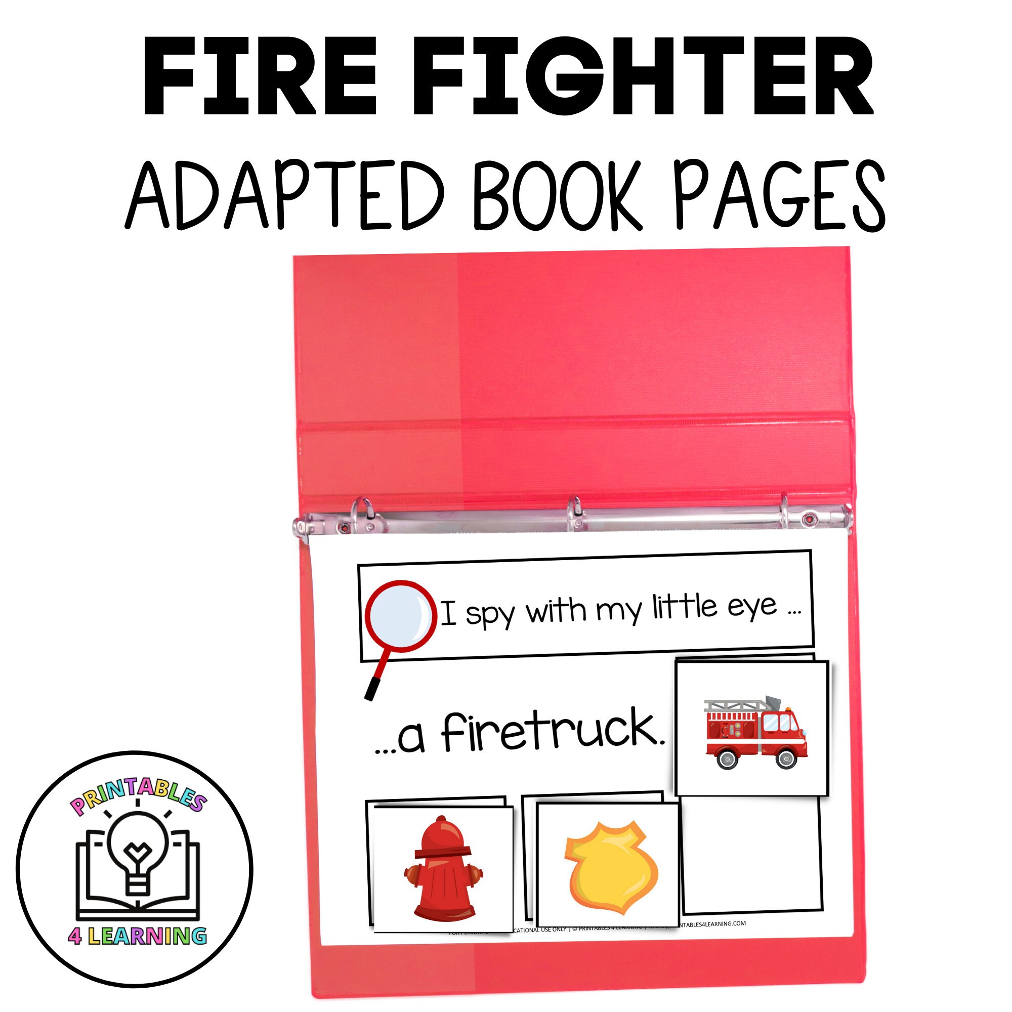 I Spy Game: Fire Fighters - Printable Kids Activity Instant Digital ...