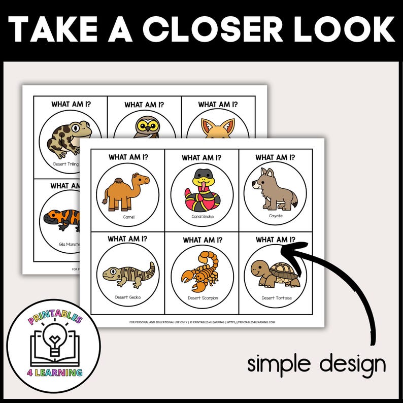 Who Am I? Headbands Game - Desert Animals Edition - Etsy