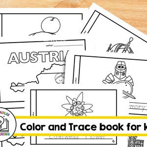 Austria Color and Trace Book for Kids - Etsy