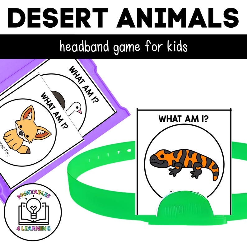 Who Am I? Headbands Game - Desert Animals Edition - Etsy