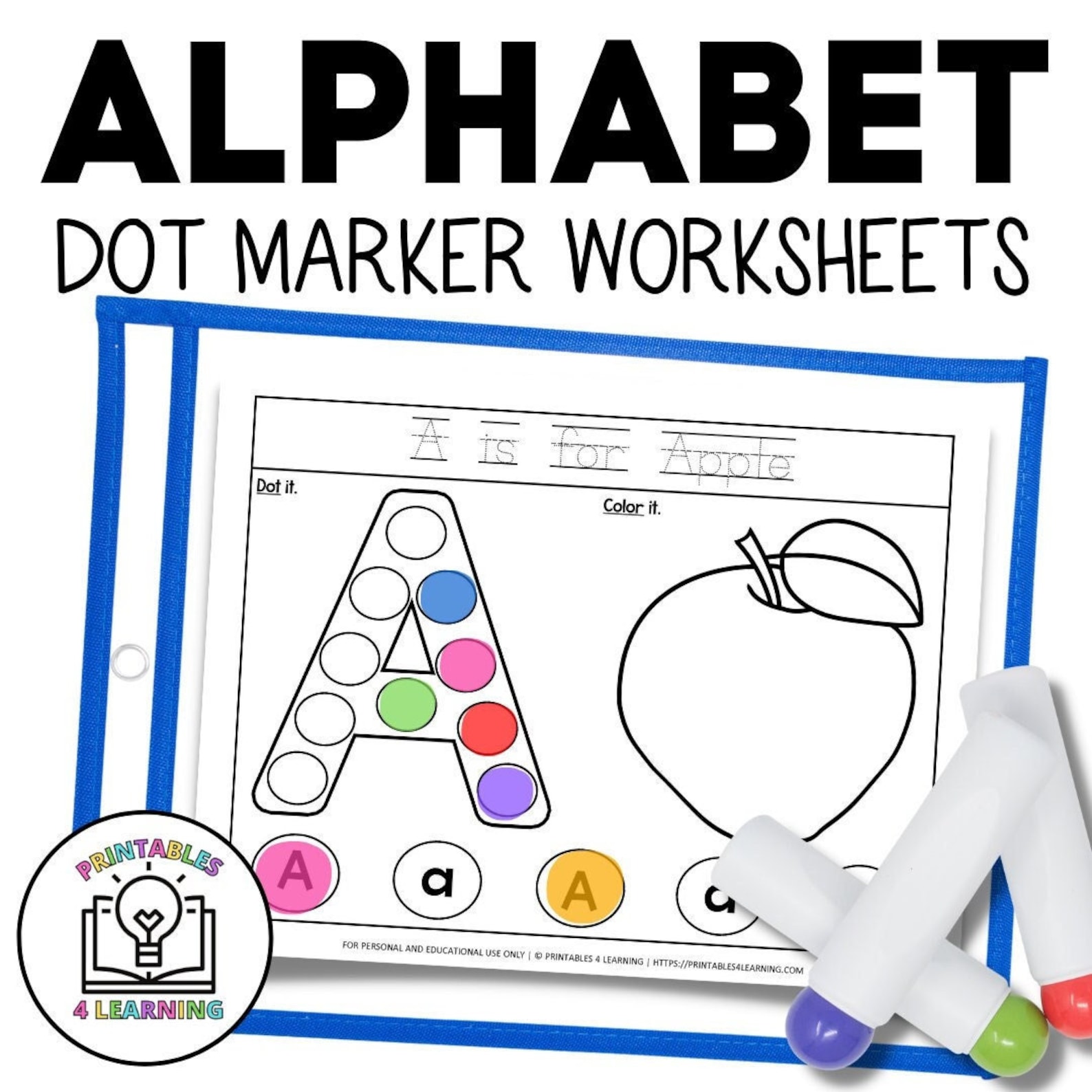 Alphabet Letters A to Z Dot Marker Worksheets - Etsy