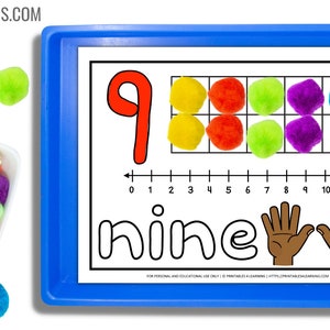 0-10 Numbers Play Dough Mats - Etsy